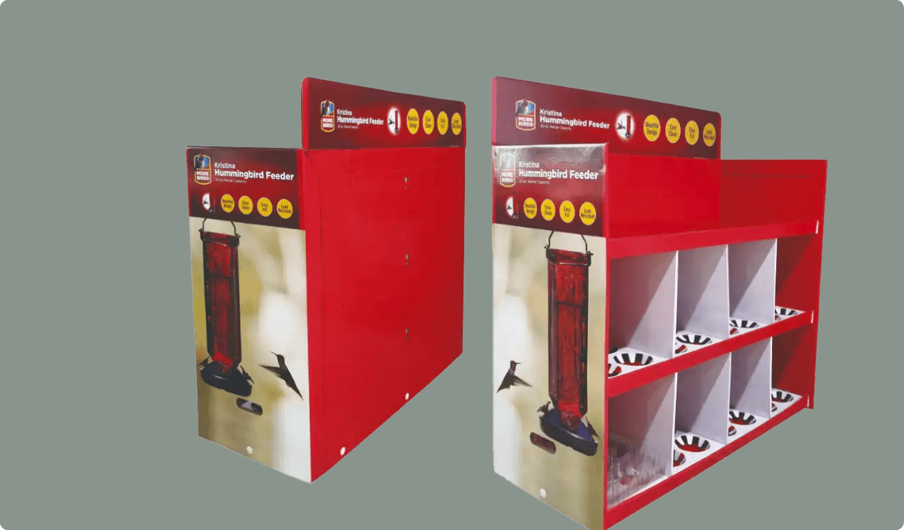 Designing a Display for Glass Bird Feeders - GreenDot Packaging